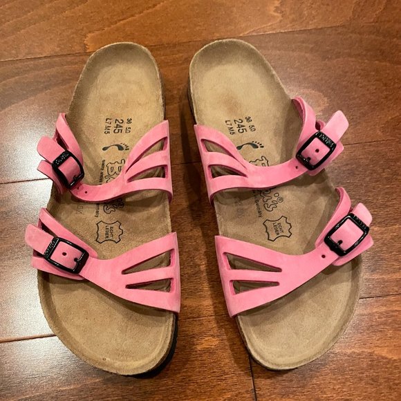 Birkenstock | Shoes | Nwt Birkenstock Pink Birkis Sandals Size 738 ...